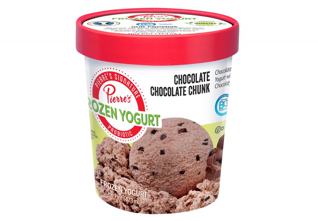 Chocolate Chocolate Chunk Signature Frozen Yogurt Pint Carton - Pierre ...